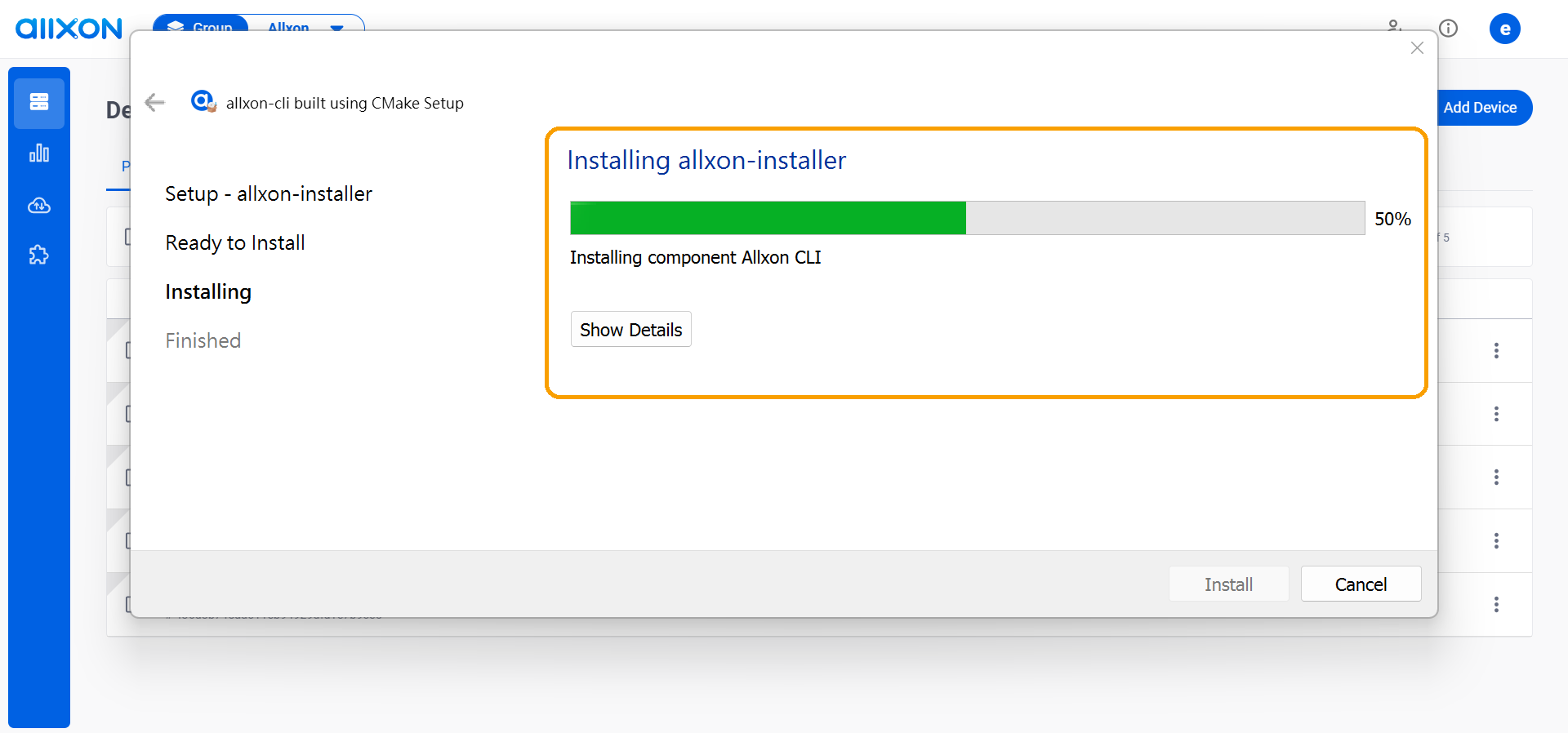 Install Allxon Agent via Command